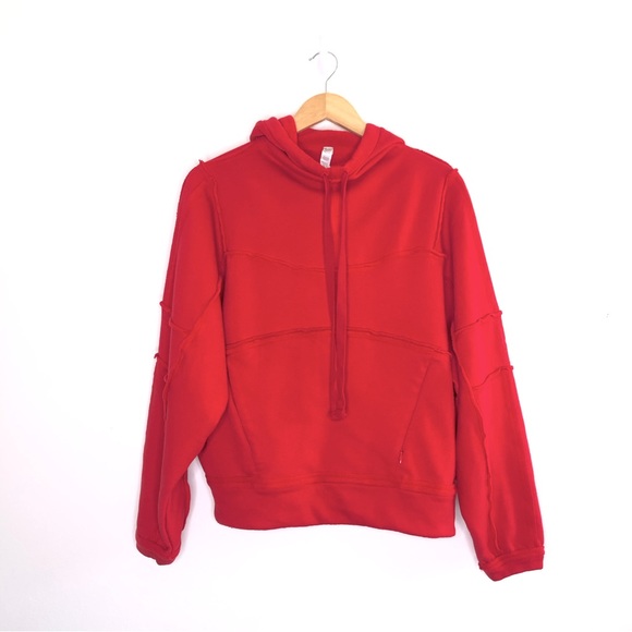 ALO Yoga | Tops | Alo Yoga Red Hoodie Sweater Jacket Small | Poshmark